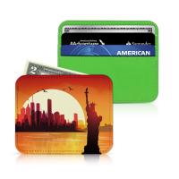 China Custom Leather Cardholder Sublimation Leather ID Credit Card Holder for sale