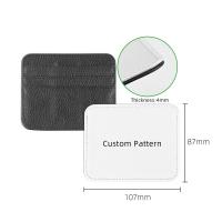 China Custom Leather Cardholder Sublimation Leather ID Credit Card Holder for sale