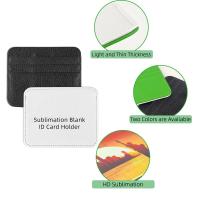 China Custom Leather Cardholder Sublimation Leather ID Credit Card Holder for sale