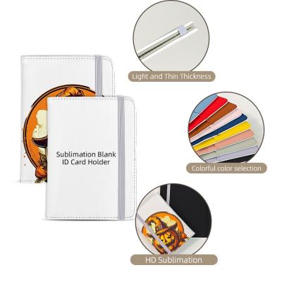 China Custom Full Image Printing Colorful Sublimation Blank Leather Passport Cover And ID Card Holder for sale