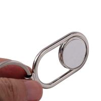China Sublimation Blank Metal Key Holder Movable Core double sided personalized keychain for sale