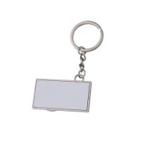 China Printable Metal Sublimation Keychain Diy Key Ring Holder Various Shapes Of Sublimation Keychain Blanks for sale