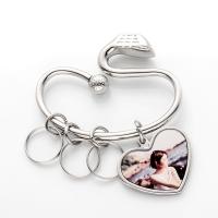 China Printable Metal Sublimation Keychain Diy Key Ring Holder Various Shapes Of Sublimation Keychain Blanks for sale