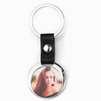 China Custom Key Chains Key Promotion Gifts Blank Custom Logo Leather Strap Keychains Sublimation Metal Keychain for sale
