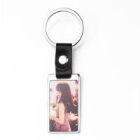 China Custom Key Chains Key Promotion Gifts Blank Custom Logo Leather Strap Keychains Sublimation Metal Keychain for sale