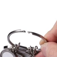China Sublimation Blank Metal Key Chain With 6 Round Tags Diy Photo Keychains for sale
