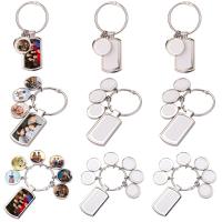 China Sublimation Blank Metal Key Chain With 6 Round Tags Diy Photo Keychains for sale