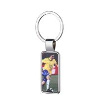 China Customization Football Soccer Keychain Promotional Sublimation Blank Custom Metal Keychain for sale