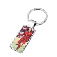 China Customization Football Soccer Keychain Promotional Sublimation Blank Custom Metal Keychain for sale