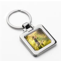 China Sublimation Metal Photo Frame Keychain Keyring Picture Frame for sale
