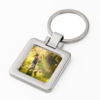 China Sublimation Metal Photo Frame Keychain Keyring Picture Frame for sale