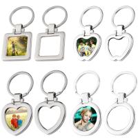 China Sublimation Metal Photo Frame Keychain Keyring Picture Frame for sale