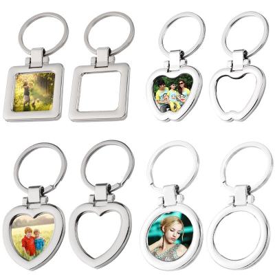 China Sublimation Metal Photo Frame Keychain Keyring Picture Frame for sale