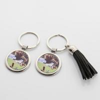 China Sublimation Round Photo Keychain personalized promotional gift for sale