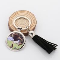 China Sublimation Round Photo Keychain personalized promotional gift for sale
