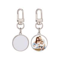 China Promotion Gift Heart Keychains Gold Sublimation Metal Charm Heart Keychains for sale