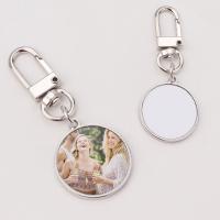 China Promotion Gift Heart Keychains Gold Sublimation Metal Charm Heart Keychains for sale