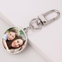 China Promotion Gift Heart Keychains Gold Sublimation Metal Charm Heart Keychains for sale