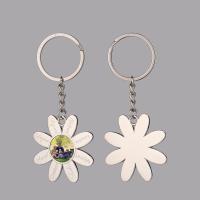 China Family Gift Laser 8 Names Sublimation Photo Sunflower Keychains For Father'S Day And Mother'S Day for sale