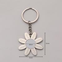 China Family Gift Laser 8 Names Sublimation Photo Sunflower Keychains For Father'S Day And Mother'S Day for sale