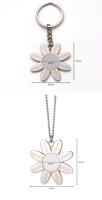 China Family Gift Laser 8 Names Sublimation Photo Sunflower Keychains For Father'S Day And Mother'S Day for sale