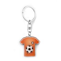 China Custom Metal Bulk Sport Soccer Jersey Keychain Sublimation Blank Metal Keychain for sale
