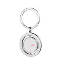 China Personalized Rotary Photo Keychain Double Sided 360 Rotating Sublimation Blanks Metal Key Chain  Keyring for sale