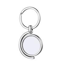 China Personalized Rotary Photo Keychain Double Sided 360 Rotating Sublimation Blanks Metal Key Chain  Keyring for sale