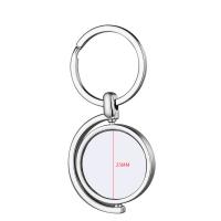 China Personalized Rotary Photo Keychain Double Sided 360 Rotating Sublimation Blanks Metal Key Chain  Keyring for sale