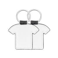China Custom Printing PU Leather Sublimation Keychain Blanks Heat Transfer Key Rings for sale
