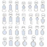 China Blank Metal Sublimation Bottle Opener Keychain Diy Key Chains Key Ring Holder for sale