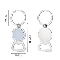 China Blank Metal Sublimation Bottle Opener Keychain Diy Key Chains Key Ring Holder for sale