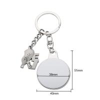 China Valenties Day Gifts Zinc Alloy Sublimation Couples Keyrings Matching Keychains For Couples for sale