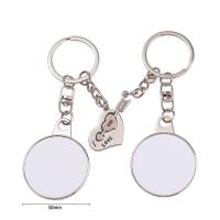 China Valenties Day Gifts Zinc Alloy Sublimation Couples Keyrings Matching Keychains For Couples for sale