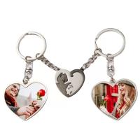China Valenties Day Gifts Zinc Alloy Sublimation Couples Keyrings Matching Keychains For Couples for sale