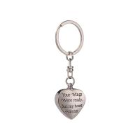 China Cremation Keychain Memorial Ashes Keepsake Sublimation Urn Keychain With Filling Tool for sale