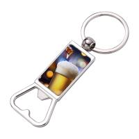 China Metal Bottle Opener Keychain Small Size Sublimation Opener For Beer Creative for sale