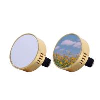 China Mini Portable Metal Car Perfume Clip Car Air Vent Aroma Diffuser Air Freshener Case For Sublimation for sale