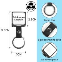 China Zinc Alloy Metal Sublimation Keychain With Leather Buckle Picture Keychain for sale
