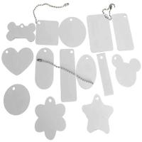 China Double Sided Sublimation Aluminum Blanks Sheet For Pet Keys And Bag Pendant for sale