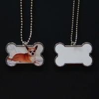 China Sublimation Custom Logo Pet Dog Tags Zinc Alloy Blank Sublimation Double Sided Dog Tag for sale