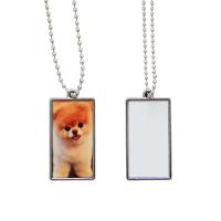China Sublimation Custom Logo Pet Dog Tags Zinc Alloy Blank Sublimation Double Sided Dog Tag for sale