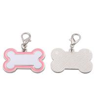 China Sublimation Daog tag Blanks Custom Printing Color Edge Bone Shape Pet Id Tag Sublimation Blank Dog Tags for sale