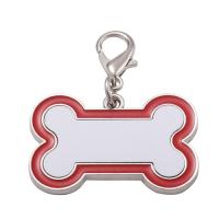 China Sublimation Daog tag Blanks Custom Printing Color Edge Bone Shape Pet Id Tag Sublimation Blank Dog Tags for sale