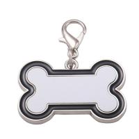 China Sublimation Daog tag Blanks Custom Printing Color Edge Bone Shape Pet Id Tag Sublimation Blank Dog Tags for sale
