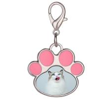 China Diy Printing Pets Sublimation Dog Name Id Tags Pendant Zinc Alloy Paw Shaped Sublimation Dog Tags for sale