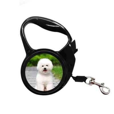 China DIY Automatic Strong Retractable Sublimation Dog Leash Custom Photo Printing Dog Pet Leash for sale