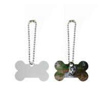 China Double Sided Printing Blank Sublimation Dog Tags With Aluminium Sheet Custom Pet Tag for sale
