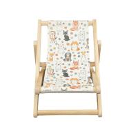 China Custom Logo Linen Sublimation Cat Bed Foldable Recliner Solid Wood Cat Sleeping Chair Adjustable Sublimation Pet Bed for sale
