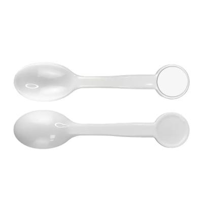China Personalized Blank Sublimation Spoon Printable Children's White Kids Plastic Spoon for sale